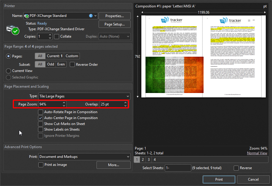 PDF-XChange Co Ltd :: Knowledge Base :: How do I print a single page of a PDF document on ...